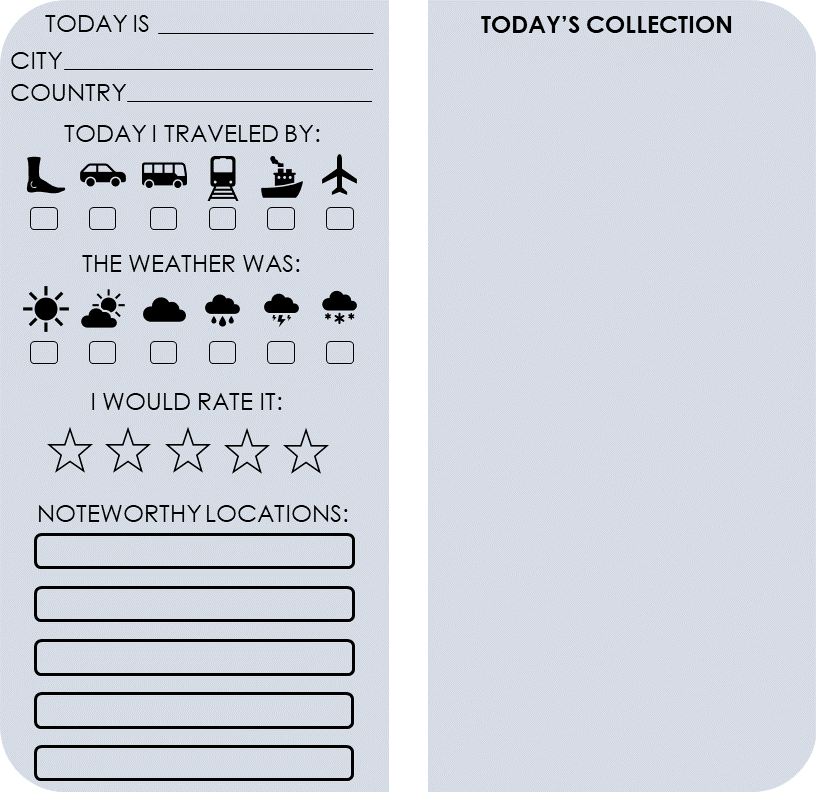 Travel Journal Insert Freebies – A Traveling Vegan